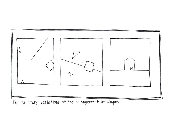 The arbitrary variations of the arrangement of shapes